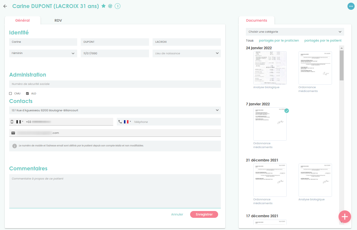 Consulter une fiche patient – Maiia - Centre d'aide